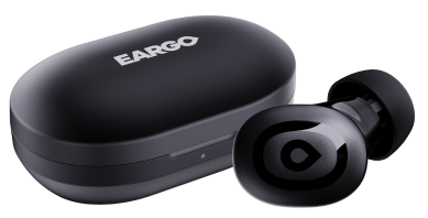 LINK by Eargo device and case.